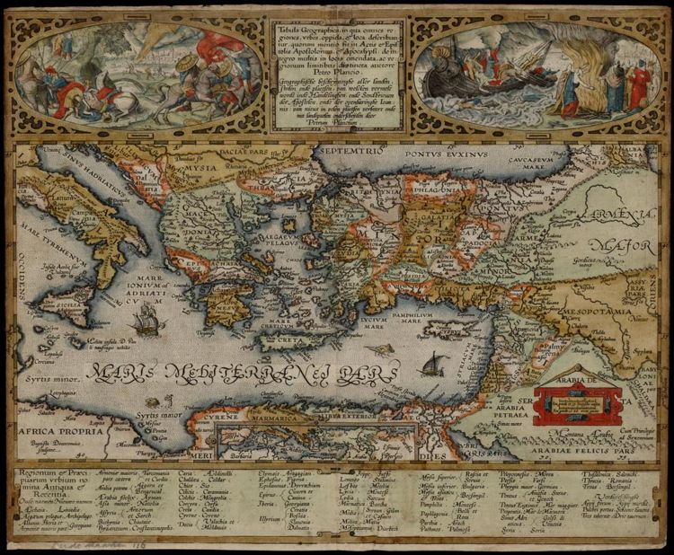 Tabula Geographica, in qua omnes regiones, urbes, oppida, & loca ...