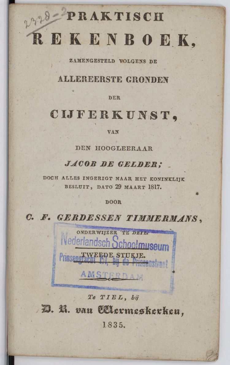 Praktisch rekenboek : zamengesteld volgens de allereerste gronden der ...