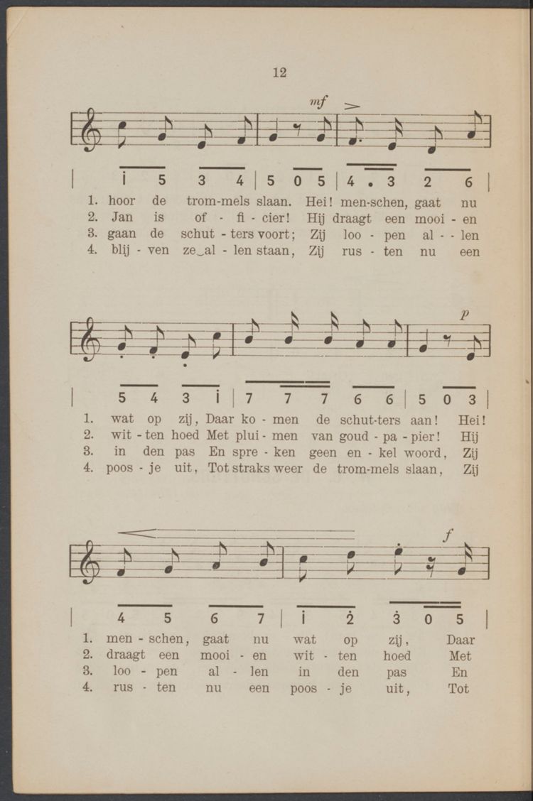 25 liedjes : om op het gehoor te zingen / woorden van H. Bruining (uit ...